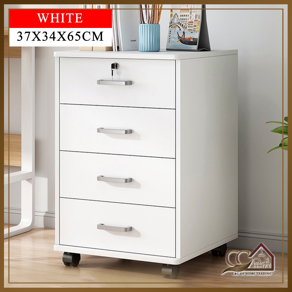 3/4 Tier Office Cabinet Locked Drawer File Cabinet With Roller Railway ...