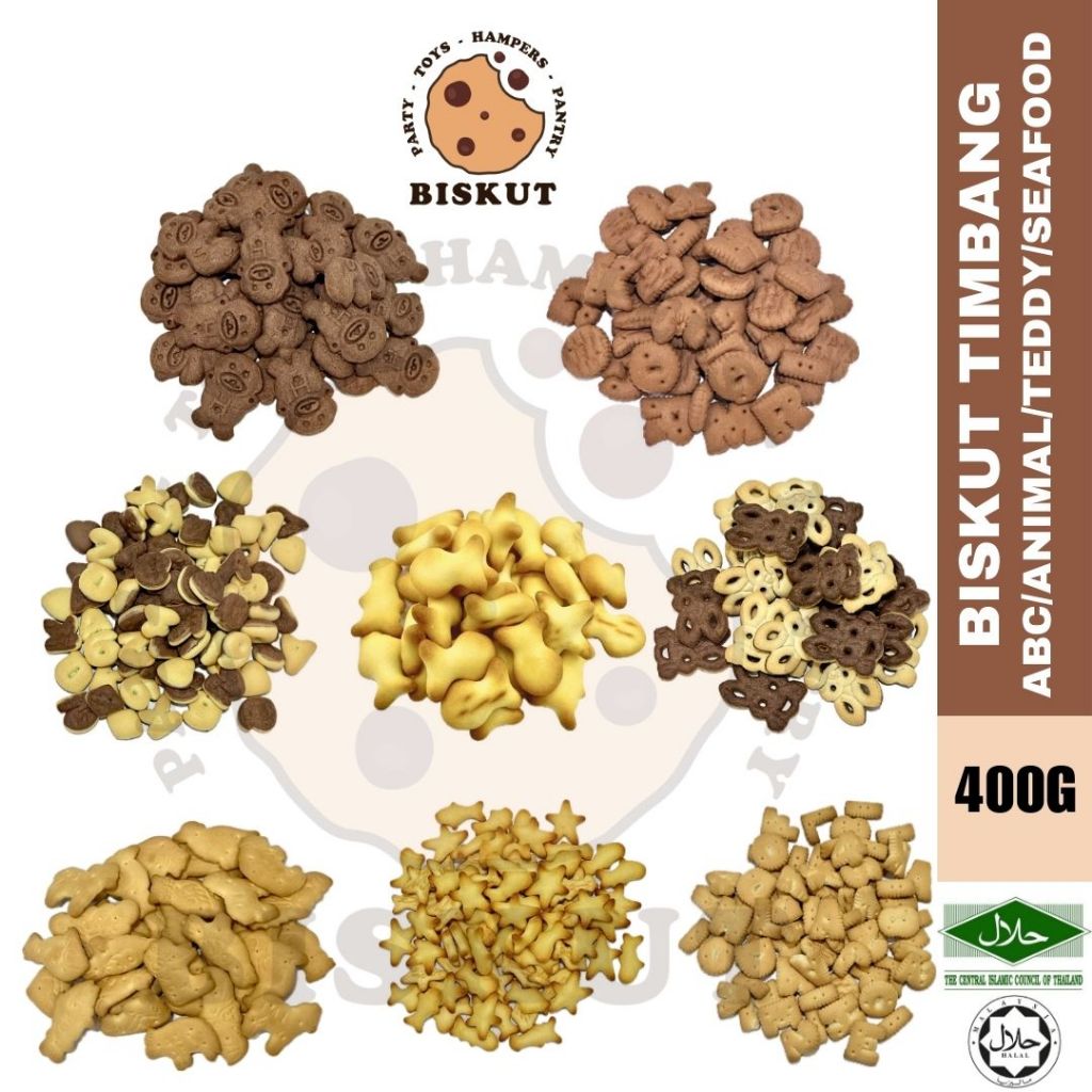 Biskut Timbang 400G/Hup Seng/Khong Guan/Vfood/Teddy Chocolate,Fish Ikan ...