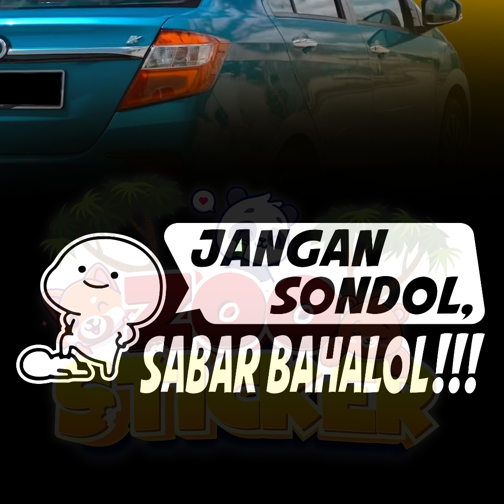 STICKER EMOJI KERETA AYAT-AYAT LUCU PREMIUM 2 / STICKER CERMIN BELAKANG ...
