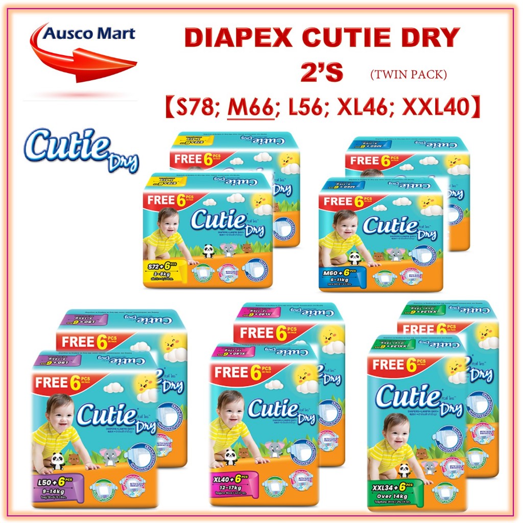 DIAPEX CUTIE DRY 2'S【NEW PACKING】 | Shopee Malaysia