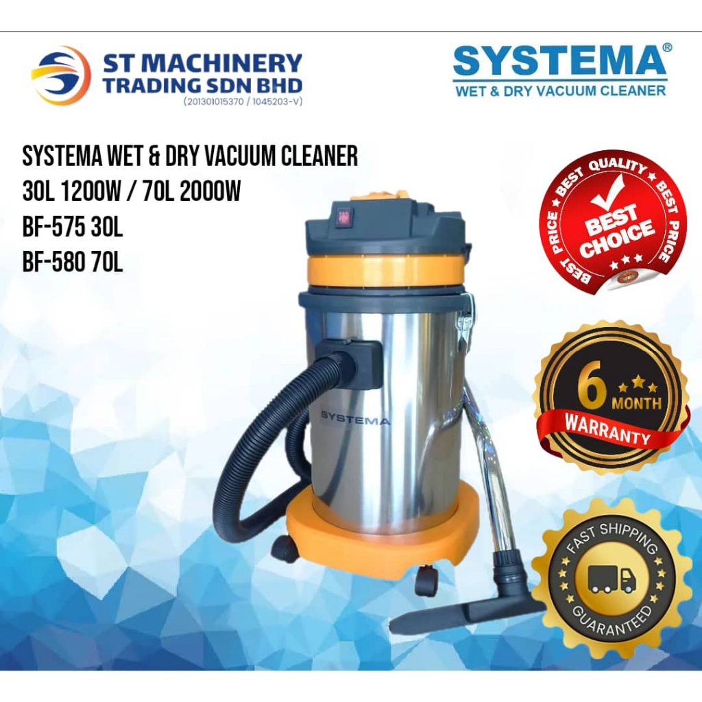 SYSTEMA BF575 (30L) / BF580 (70L) WET&DRY VACUUM CLEANER | Shopee Malaysia