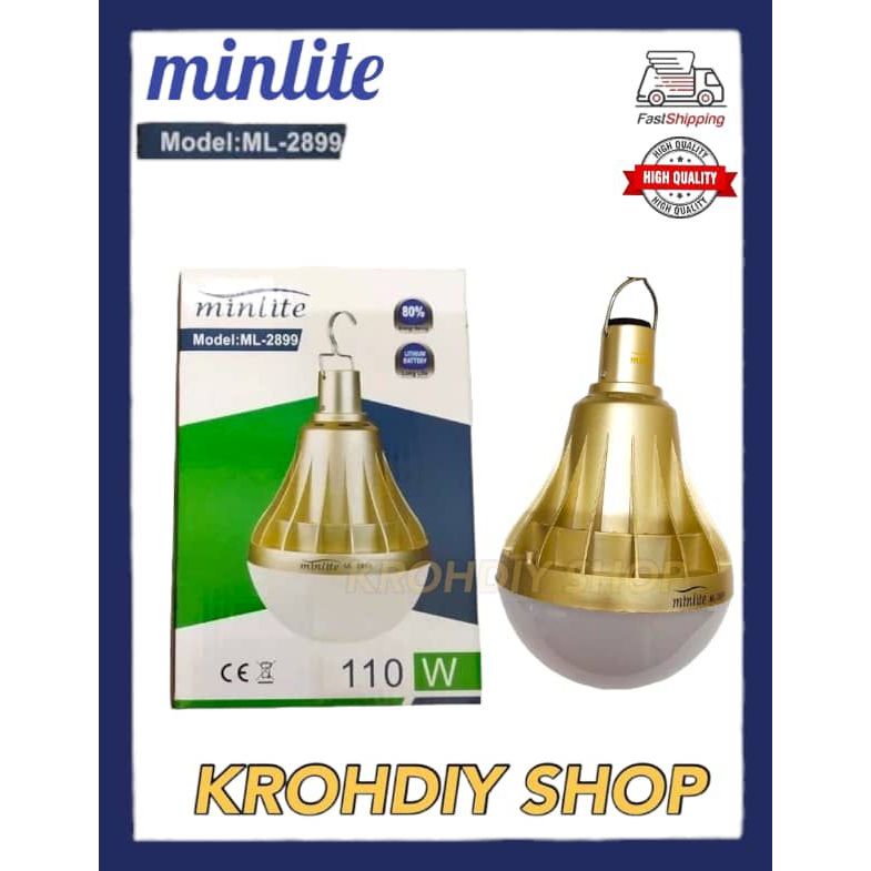 MINLITE ML-2899 110W USB EMERGENCY LED BULB / LAMPU PASAR MALAM / LAMPU ...