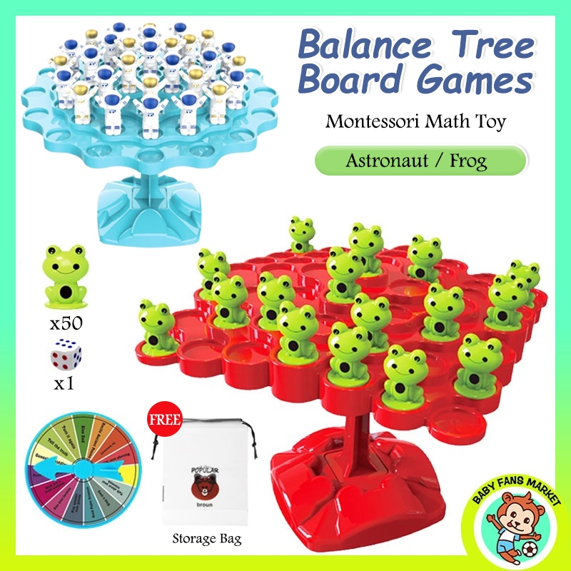 Frog Balance Tree Montessori Math Toy Balance Board Games For Kids ...