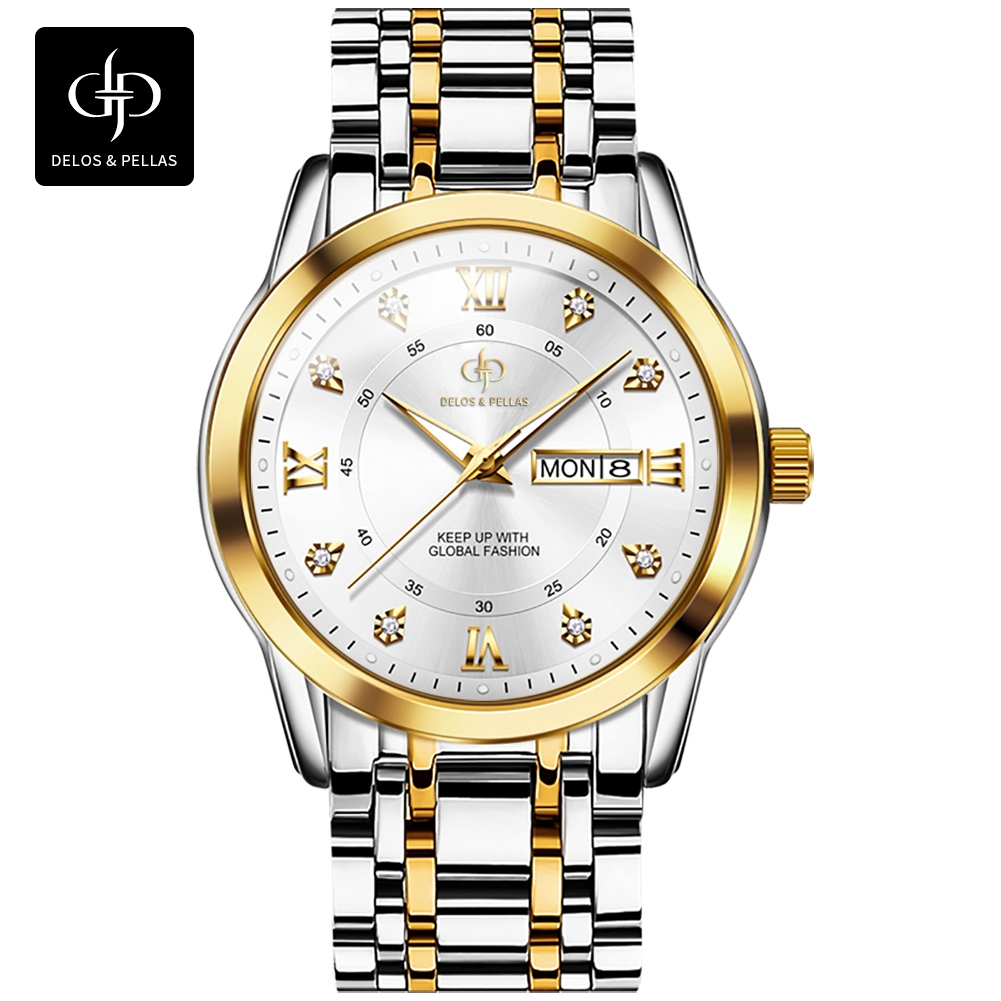 DELOS & PALLAS Multifunction Quartz Business Waterproof Men's Watch ...