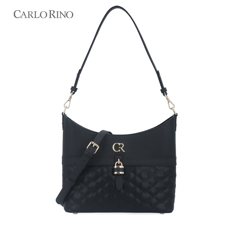 Carlo Rino Black Diamonde Quilted Shoulder Bag | Shopee Malaysia