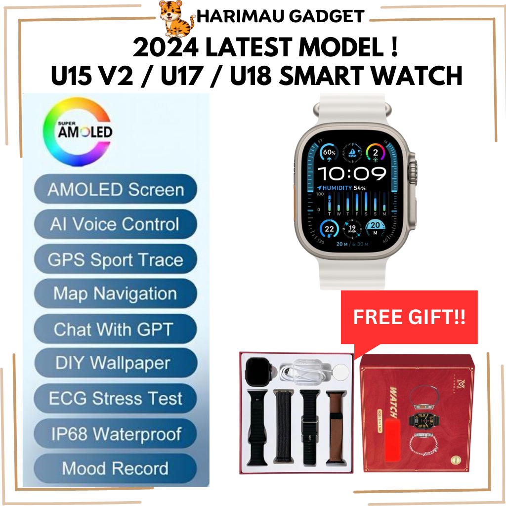 MAXWEAR ULTRA 2 U20 U19 MAX U15 V2 U17 U18 Smart Watch Amoled Display ...
