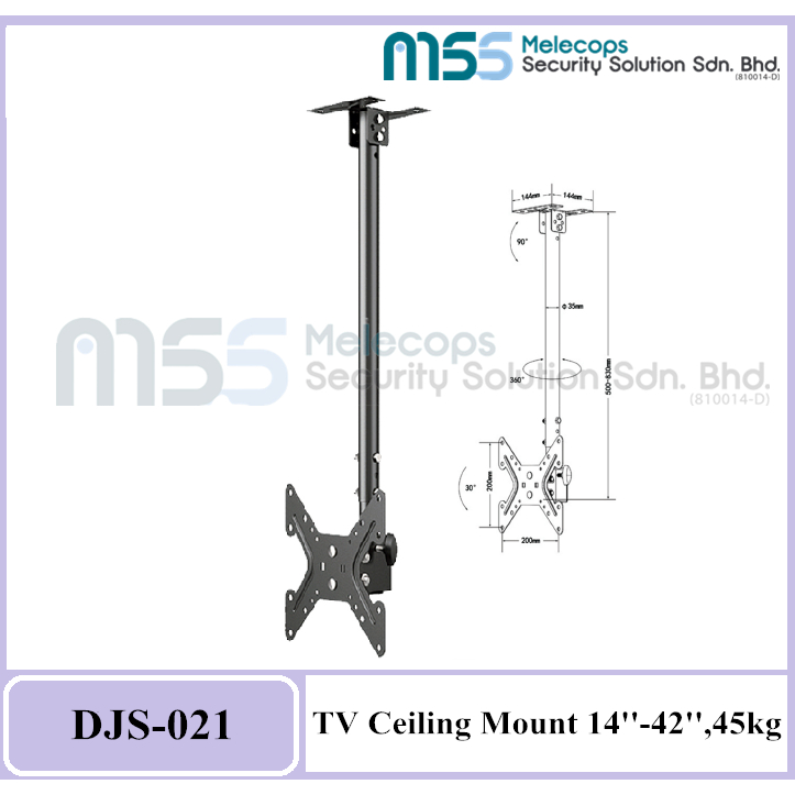 DJS-021 TV Ceiling Mount 14'' - 42'' , 45kg | Shopee Malaysia