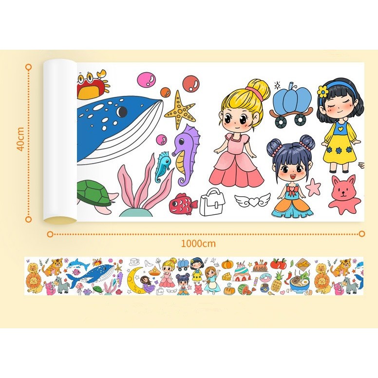 YY. (40cm x 1000cm) Kids Drawing Roll / Filling Paper/Graffiti Scroll ...