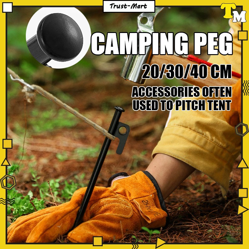 Tent Peg Camping Ground Peg Nails 20/30/40cm Tent Peg Tarp Flysheet ...