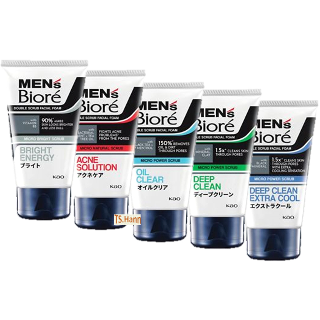 Biore Men Face Wash Deep Clean/ Acne / Oil Clear/ Bright | Shopee Malaysia