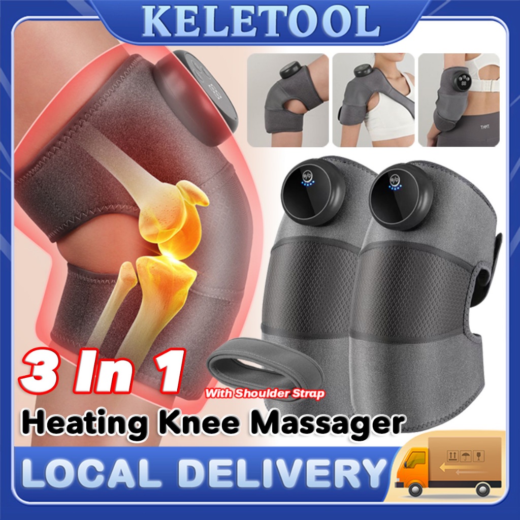 3 in 1 Heating Knee Massager Leg Joint Heating Pad Shoulder Massager ...