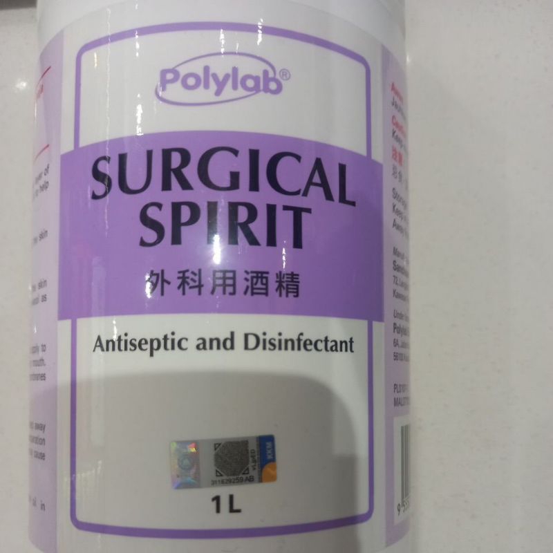 POLYLAB SURGICAL SPIRIT 1 LITRE (04/24) | Shopee Malaysia