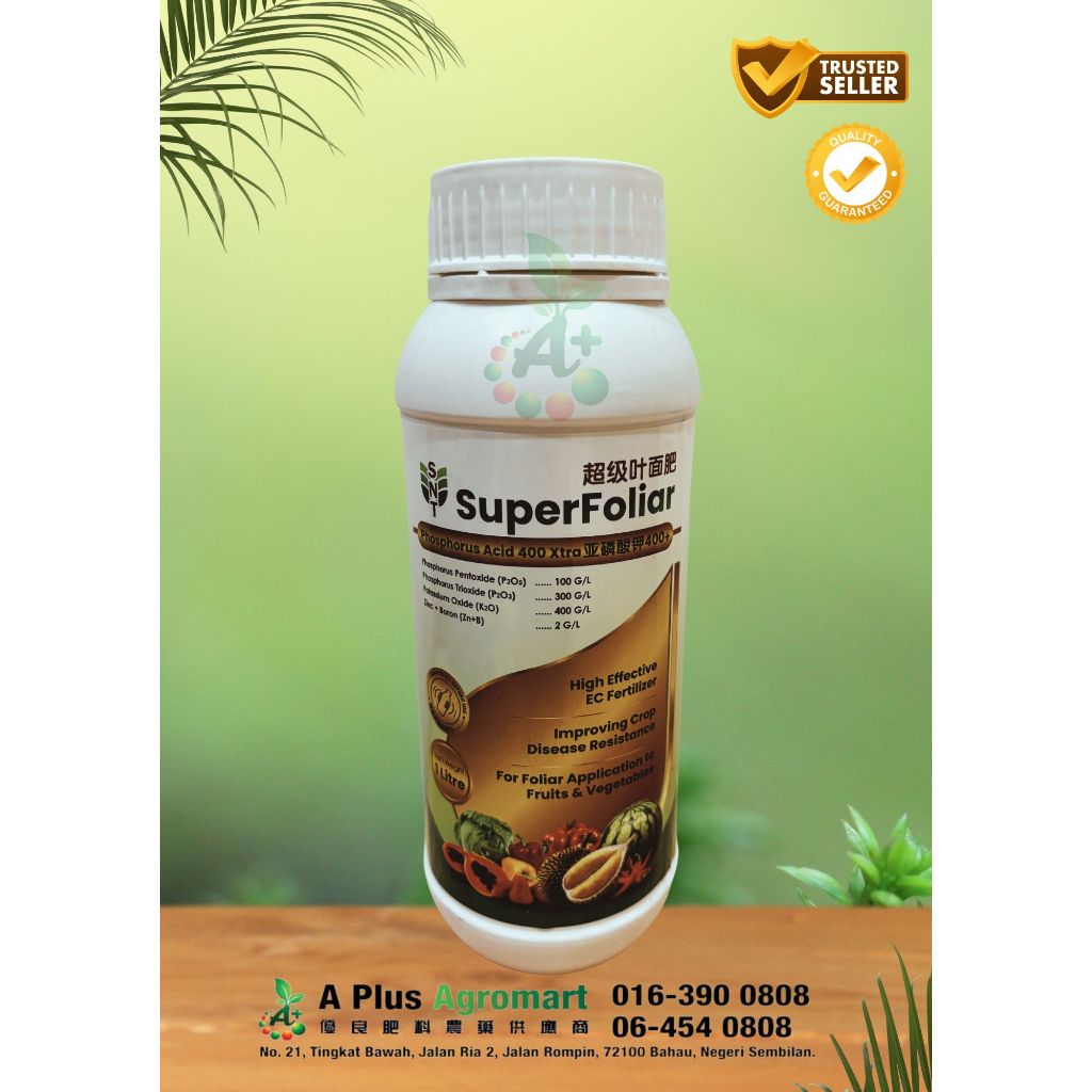 Baja Foliar SuperFoliar Phosphorus Acid 400 Xtra (1 liter) | Shopee Malaysia