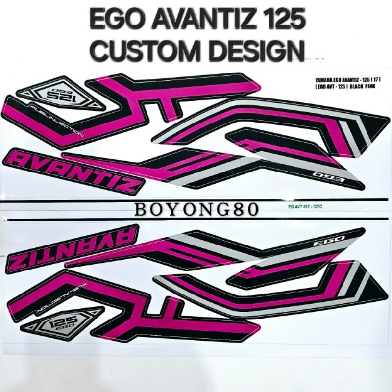 YAMAHA EGO AVANTIZ 125 CUSTOM DESIGN ( 17 ) BODY STICKER ( READY STOCK ...