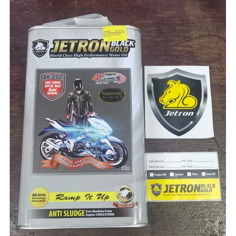 JETRON BLACKGOLD ZK200 10W40 SEMI SYNTHETIC | Shopee Malaysia