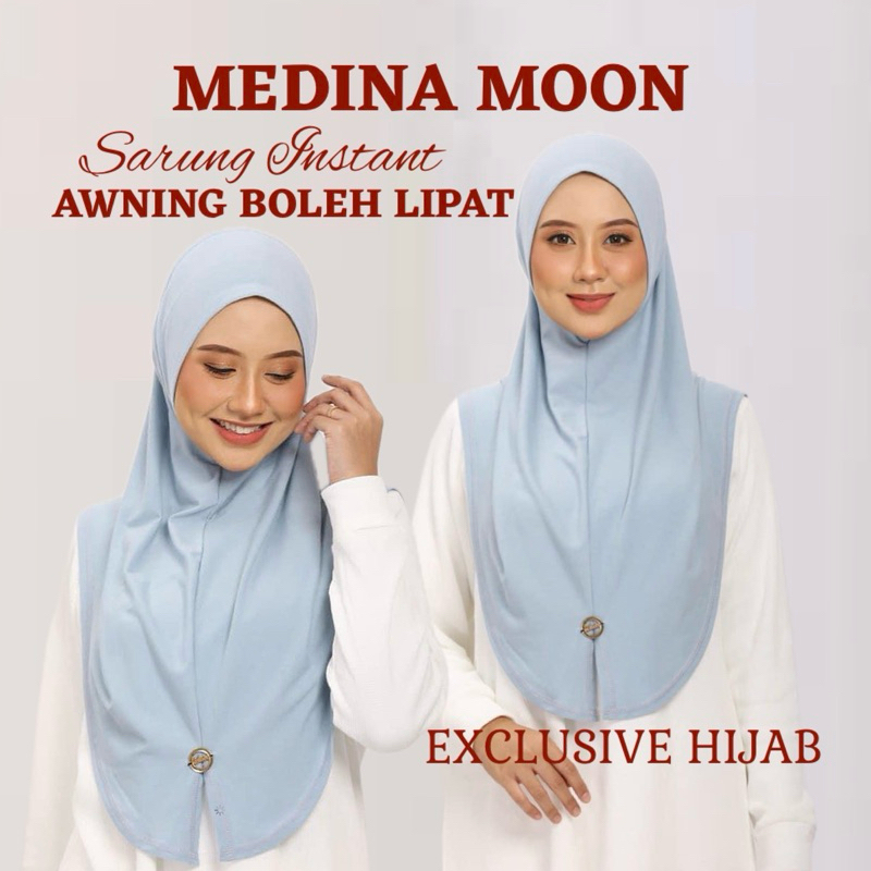 Tudung Sarung Instant Hijab Cotton Medina Moon Al Rehhan Awning Boleh ...