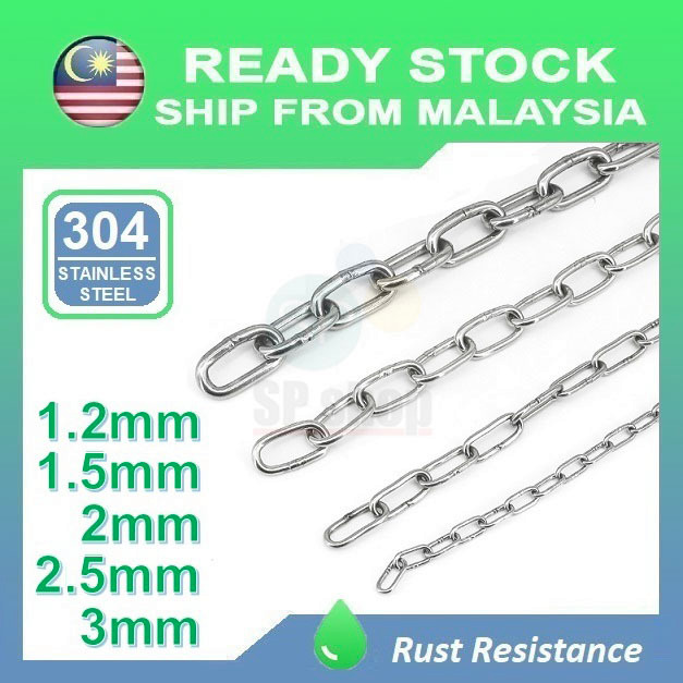 Product Information Section Stainless Steel 304 Chain (1.5mm - 6mm ...