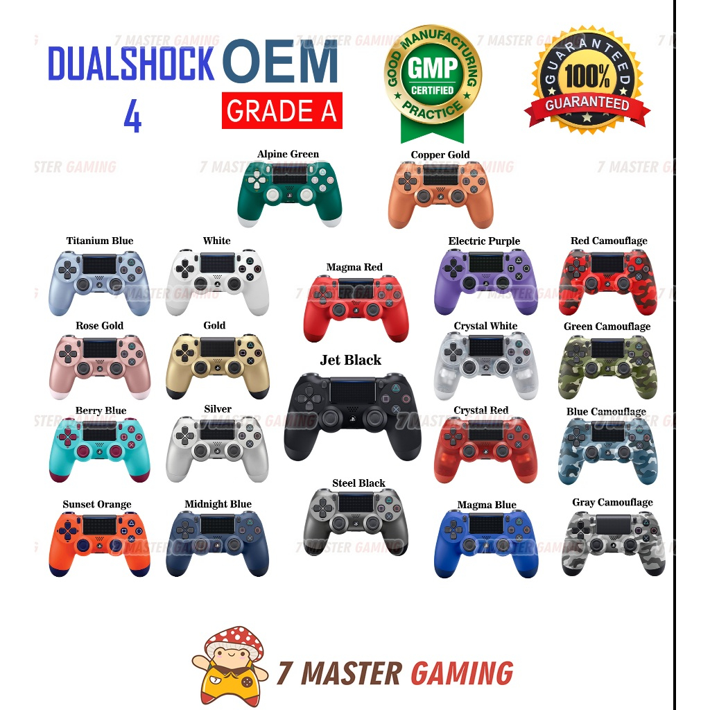 PS4 / Playstation 4 DualShock 4 OEM Grade A Wireless Controller Version ...