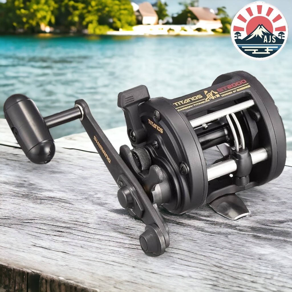 Shimano Boat Hand Reel Twin Axis Titanos Boat GT2000 Right Handle Round ...