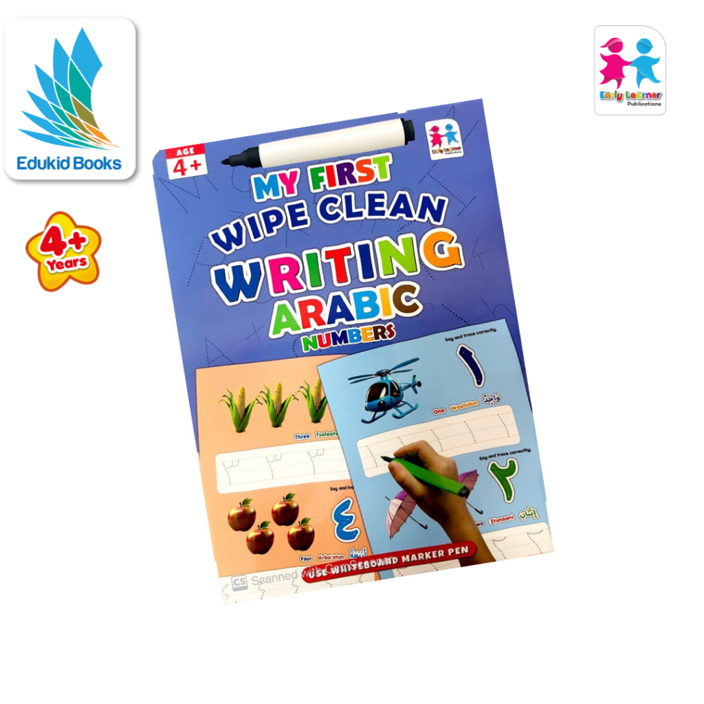 My First Wipe Clean Writing Arabic Number - Activity Book For Kids ...