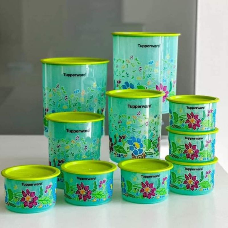 Tupperware Batik One Touch Bekas Kedap Corak Batik Tupperware | Shopee Malaysia