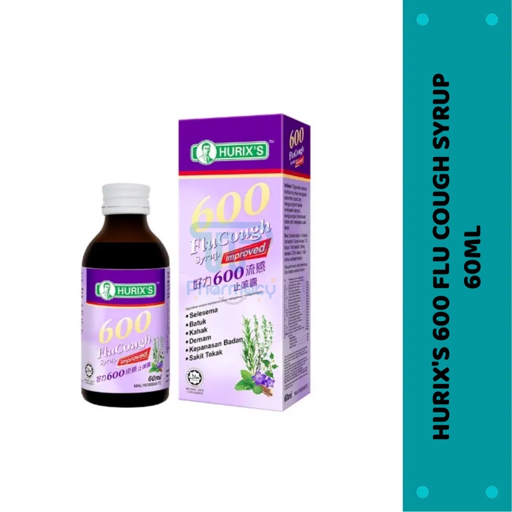 🌼HURIX 600 FLU COUGH SYRUP 100ML🌼 | Shopee Malaysia