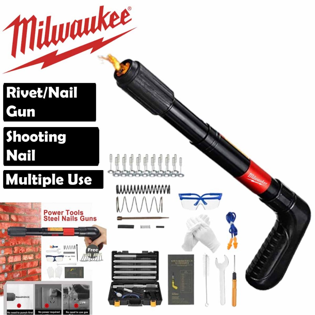 Milwaukee Rivet Gun Hammer Nail Gun Concrete Manual Steel Nail Heavy ...