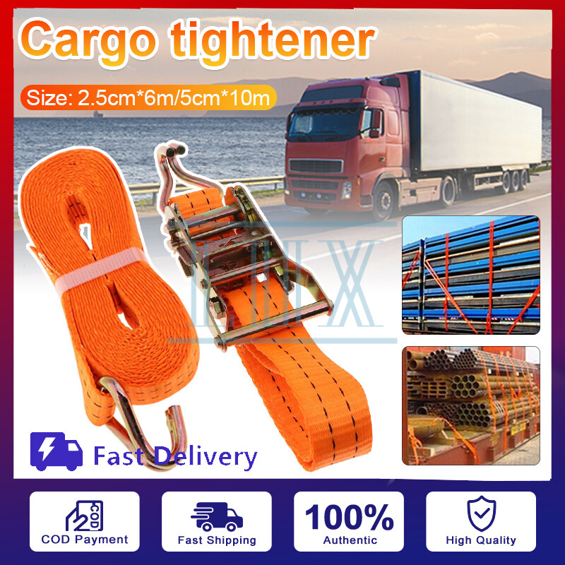 10 Tons 10 Meters Cargo Strap Belt Set Ratchet Tie Cargo Strap Tie Down ...