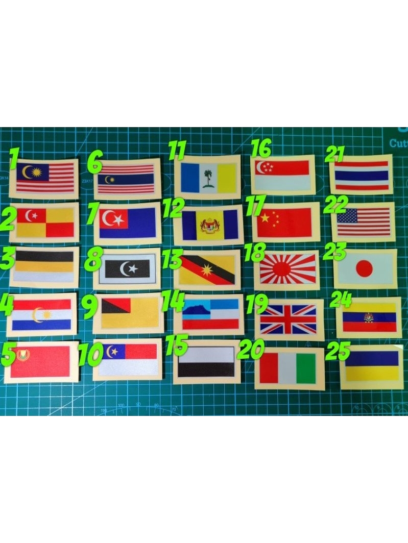 Sticker Negeri Malaysia Negara Luar (3cm x 5cm) Printing Laminated ...