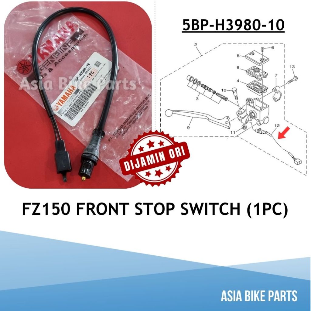 Yamaha Original FZ150 Front Stop Switch - 5BP-H3980-10 | Shopee Malaysia