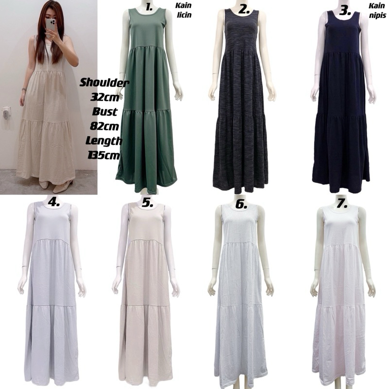 Dress Labuh Cotton Long Dress Maxi dress Women | Shopee Malaysia