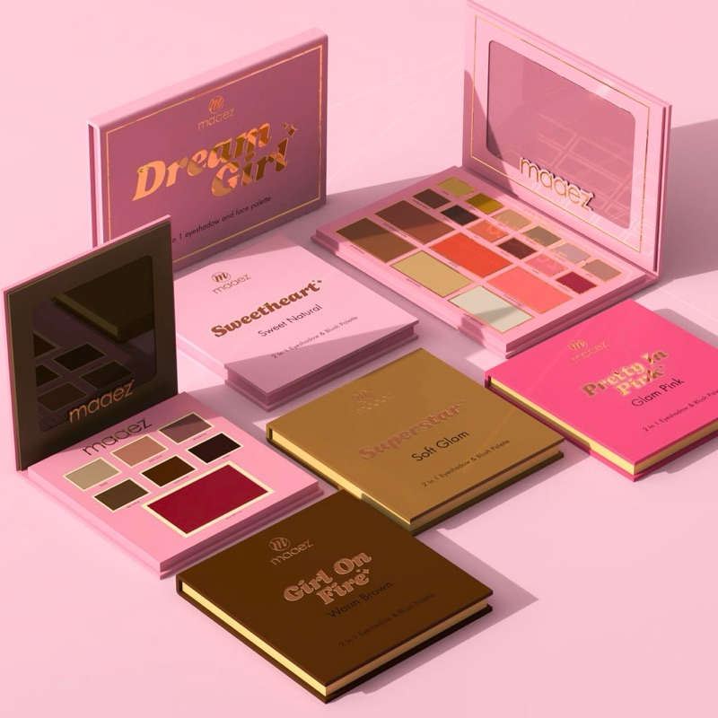 Maaez 2 in 1 Eye Shadow & Blush Palette (Sweetheart / Pretty in Pink ...