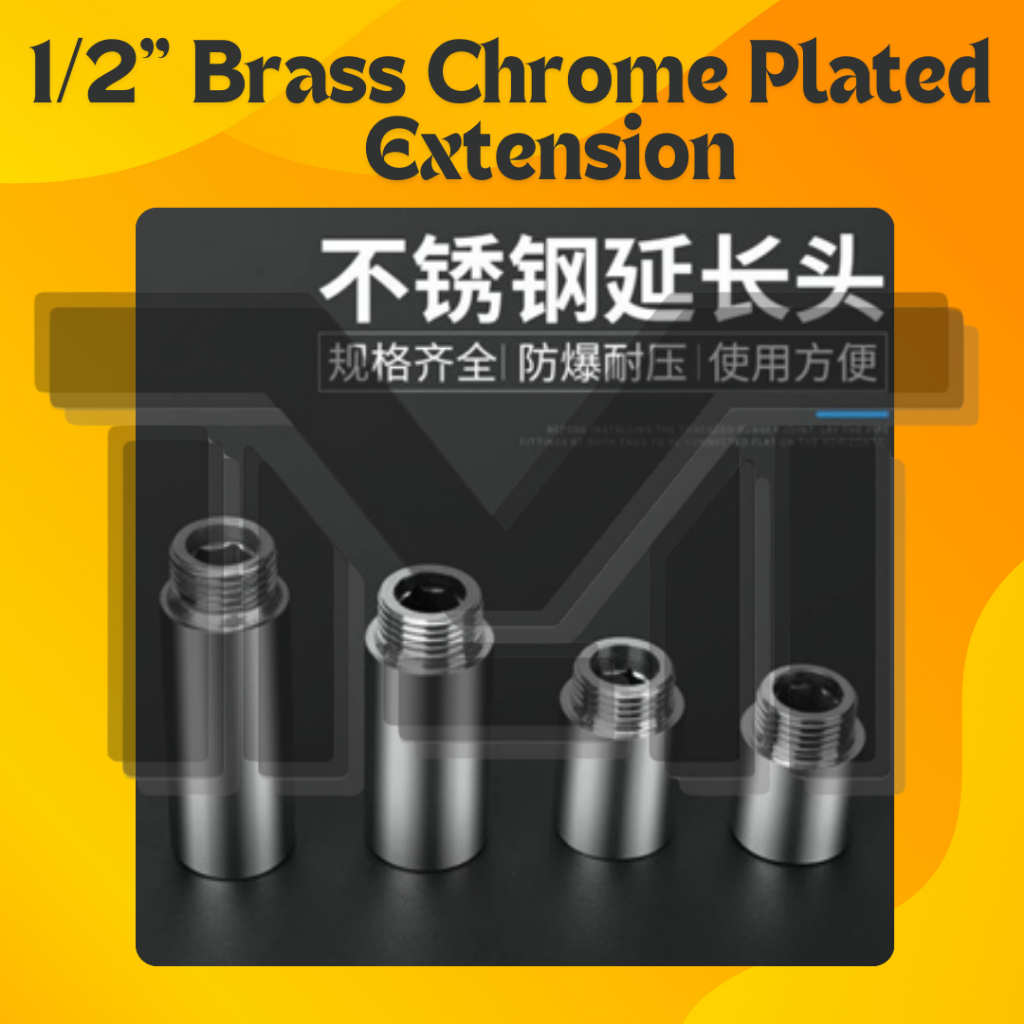 1/2" Brass Chrome PlatedC ½” Pipe Threaded Adaptor Connectors Fitting ...