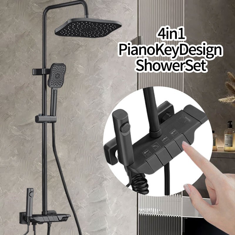 Shower set 4 in 1 Square key Button Switch Design Hot and Cold High end ...