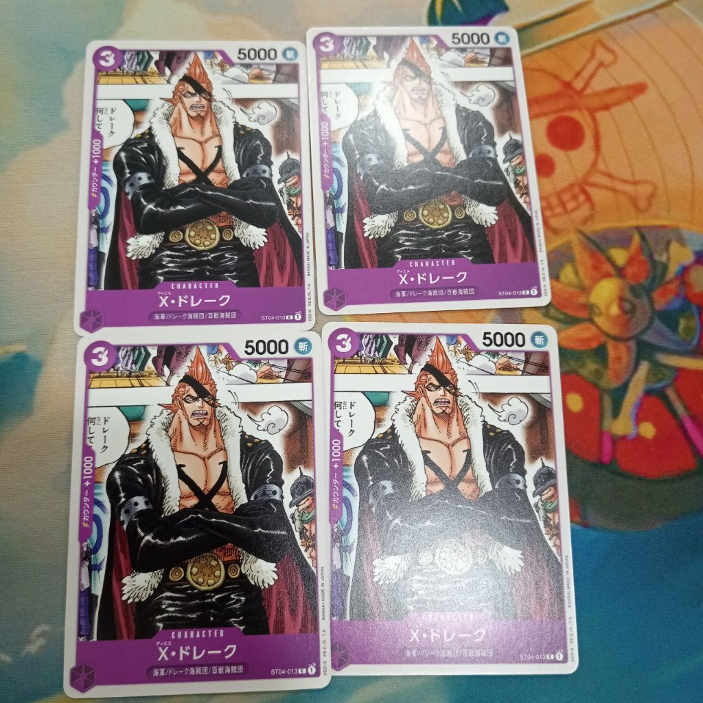 ORIGINAL 4x cards playset deck X.Drake Character ST04-013 C optcg one piece card | Shopee Malaysia