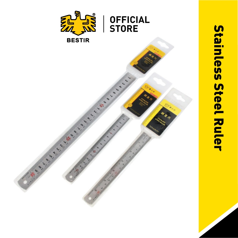 BESTIR | Stainless Steel Ruler (01406-01408) | Pembaris Besi | Shopee ...