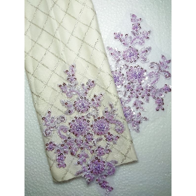Patch Lace, Lace tampal pada baju, Beaded Lace, Lace Bermanik | Shopee ...