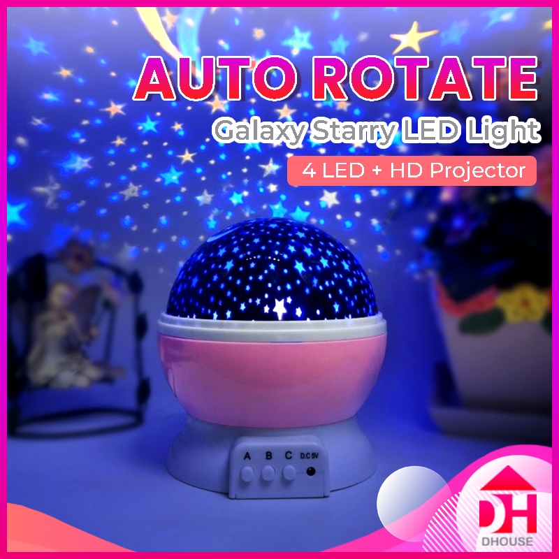 Galaxy Starry Night Lamp LED Light Romantic USB Star Moon Bedroom HD ...