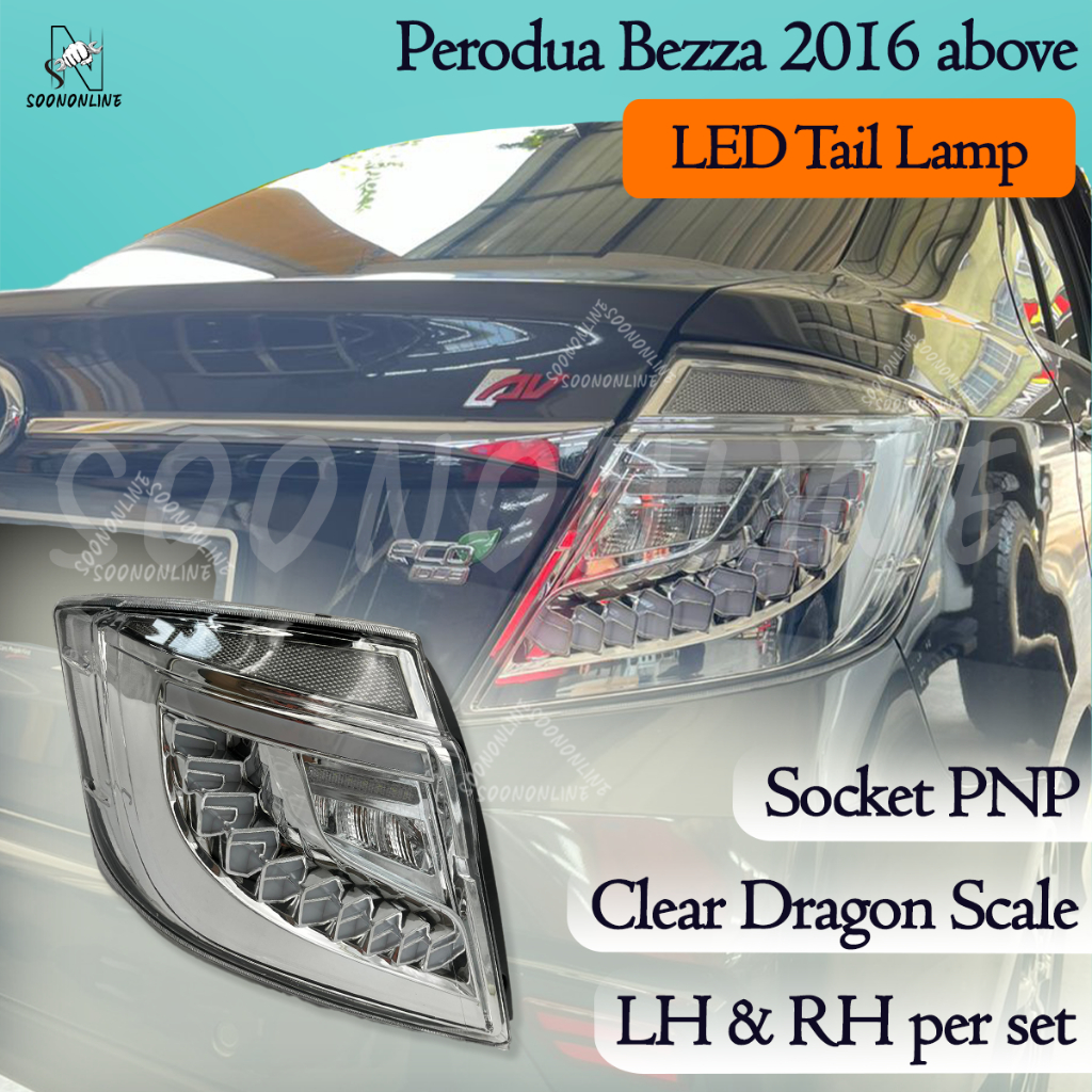 Perodua Bezza Tail Lamp Dragon Scale Dynamic Tail Lamp With Signal ...