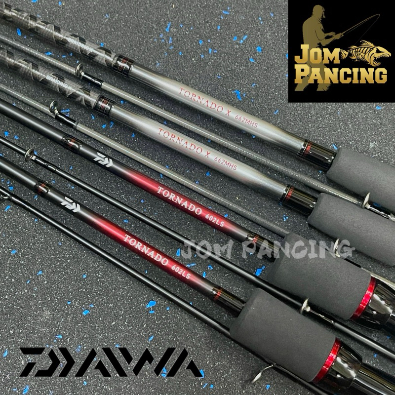 【Jom Pancing】DAIWA TORNADO Spinning & BaitCasting Casting Hollow Fishing Rod,Joran Mancing Ikan ...