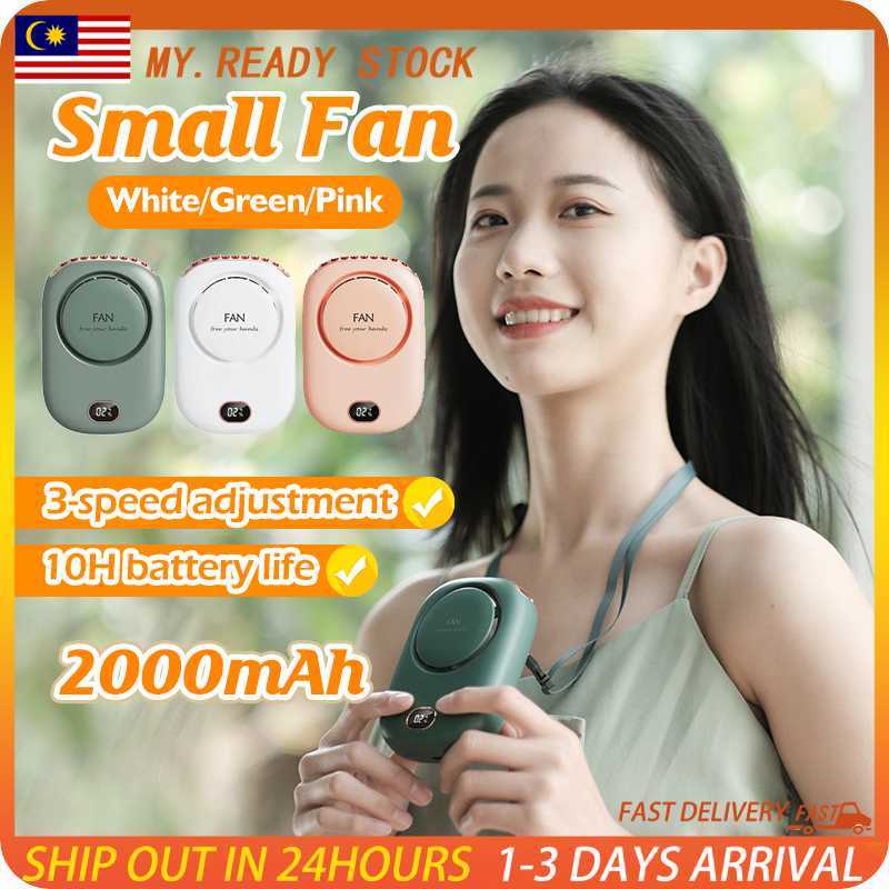 Mini Neck Fan Portable USB Hanging Neck Fan Air Cooler Kipas Portable ...