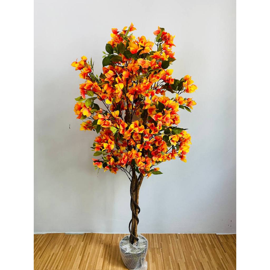 Pokok Bunga Kertas Oren Hiasan / Premium Orange Artificial ...