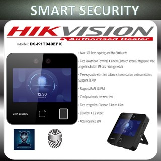 Hikvision door lock DS-K1T343EFX Face Recognition FULL SET Support Face ...