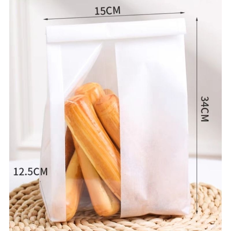 Bakery Toast Loaf Bread Pastry Roti Packaging Bag Kraft Paper Cookie ...