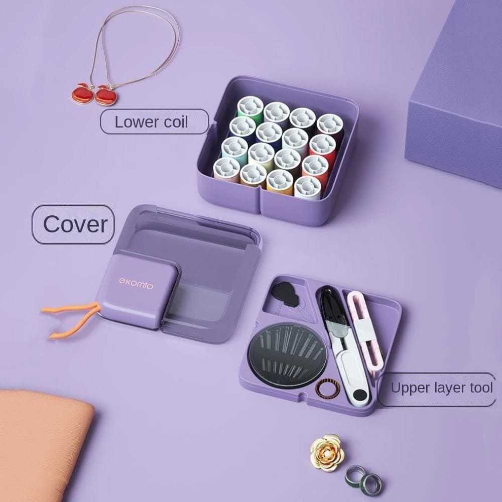 Portable Sewing Box Sewing Tool Set Needle Box Tailor Box Thread Box ...