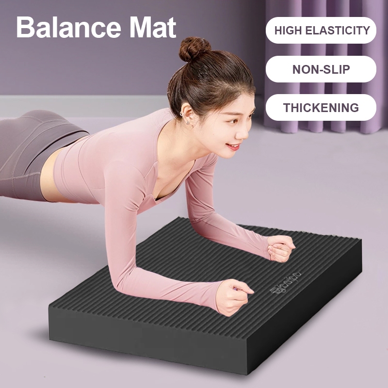 Yoga mat NBR High Density Balance Pad Kneeling Pad Folding Fitness ...