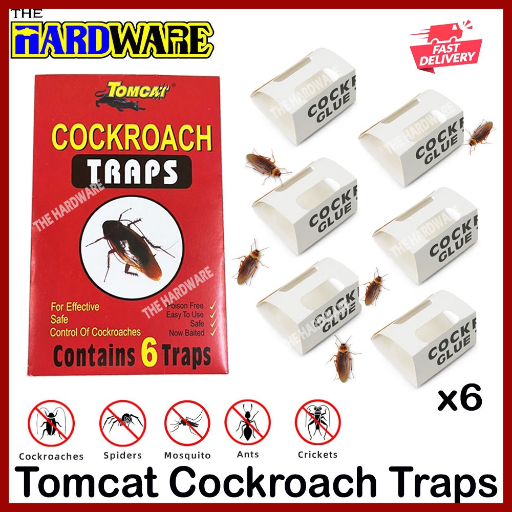 Tomcat Cockroach Traps(6Traps)Roach Traps Indoor Cockroach Bug Pest ...