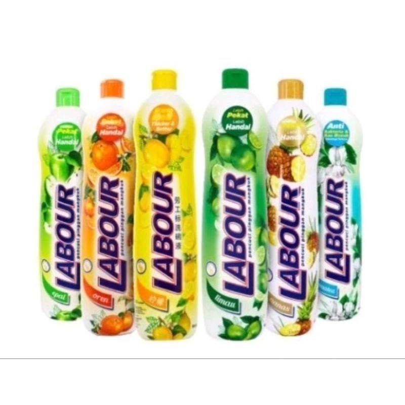 LABOUR Combo x2 Botol Dishwashing Liquid Lime|Lemon|Apple 900ml ...