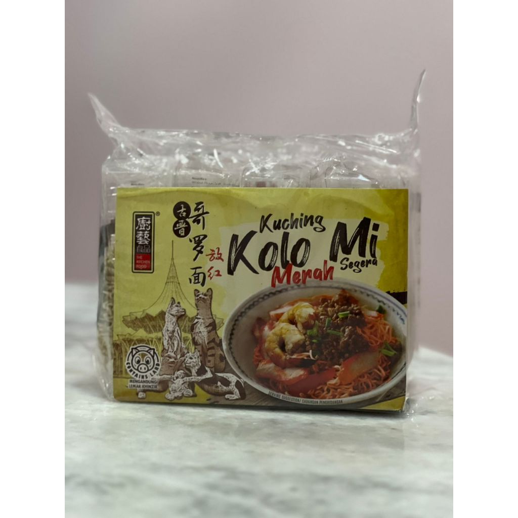[READY STOCK] 4 sets x 110g Kuching Red Sauce Kolo Mee Sarawak Instant ...