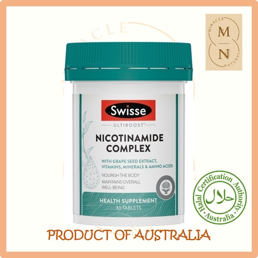 EXP 01/2027 Swisse Ultiboost Nicotinamide Complex - 30 Tablets | Shopee ...